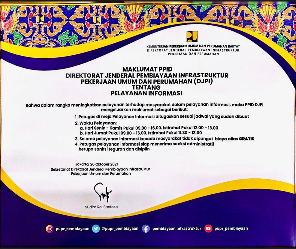 DIREKTORAT JENDERAL PEMBIAYAAN INFRASTRUKTUR PEKERJAAN UMUM